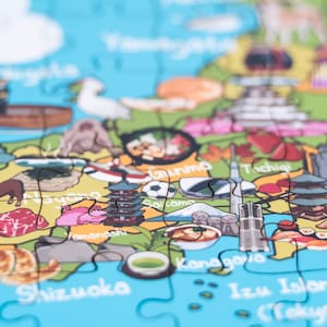 Japan Map Wooden Jigsaw Puzzle for Children and Adults, Asia ...