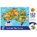 Australia Map Wooden Jigsaw Puzzle, Educational Llustrated Map Puzzle ...