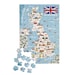 United Kingdom Map Illustrated Wooden Jigsaw Puzzle, Great Britain Map ...