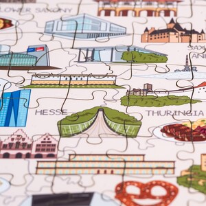 Germany Map Wooden Jigsaw Puzzle for Kids, Educational Map of Europe ...