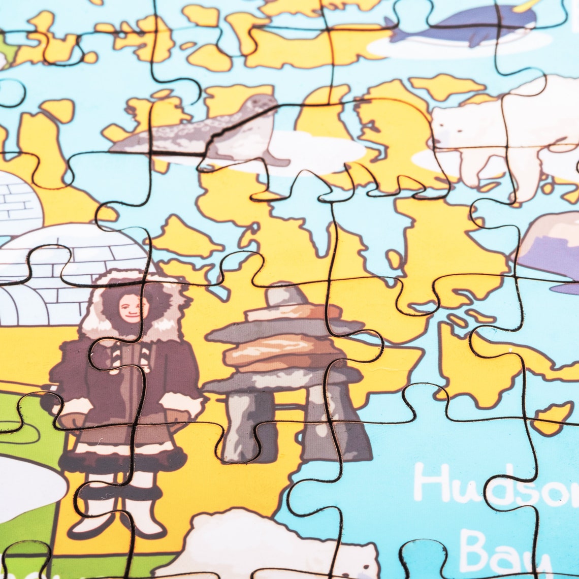 Canada Map Wooden Jigsaw Puzzle for Kids and Adults, 152 Pieces 10x15 ...