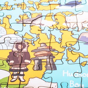 Canada Map Wooden Jigsaw Puzzle for Kids and Adults, 152 Pieces - 10 ...