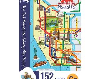 Nyc Subway Map Puzzle - Etsy