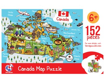 Canada Map Puzzle - Etsy