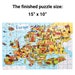 Europe Map Wooden Jigsaw Puzzle, Montessori Map Puzzle for Preschool ...