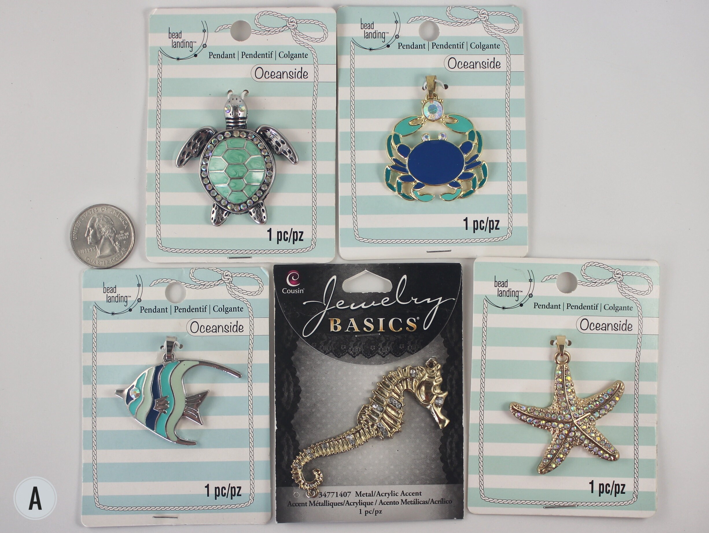 Assorted Ocean, Beach, and Sea Life Pendants, Focal Pieces, and Charms ...