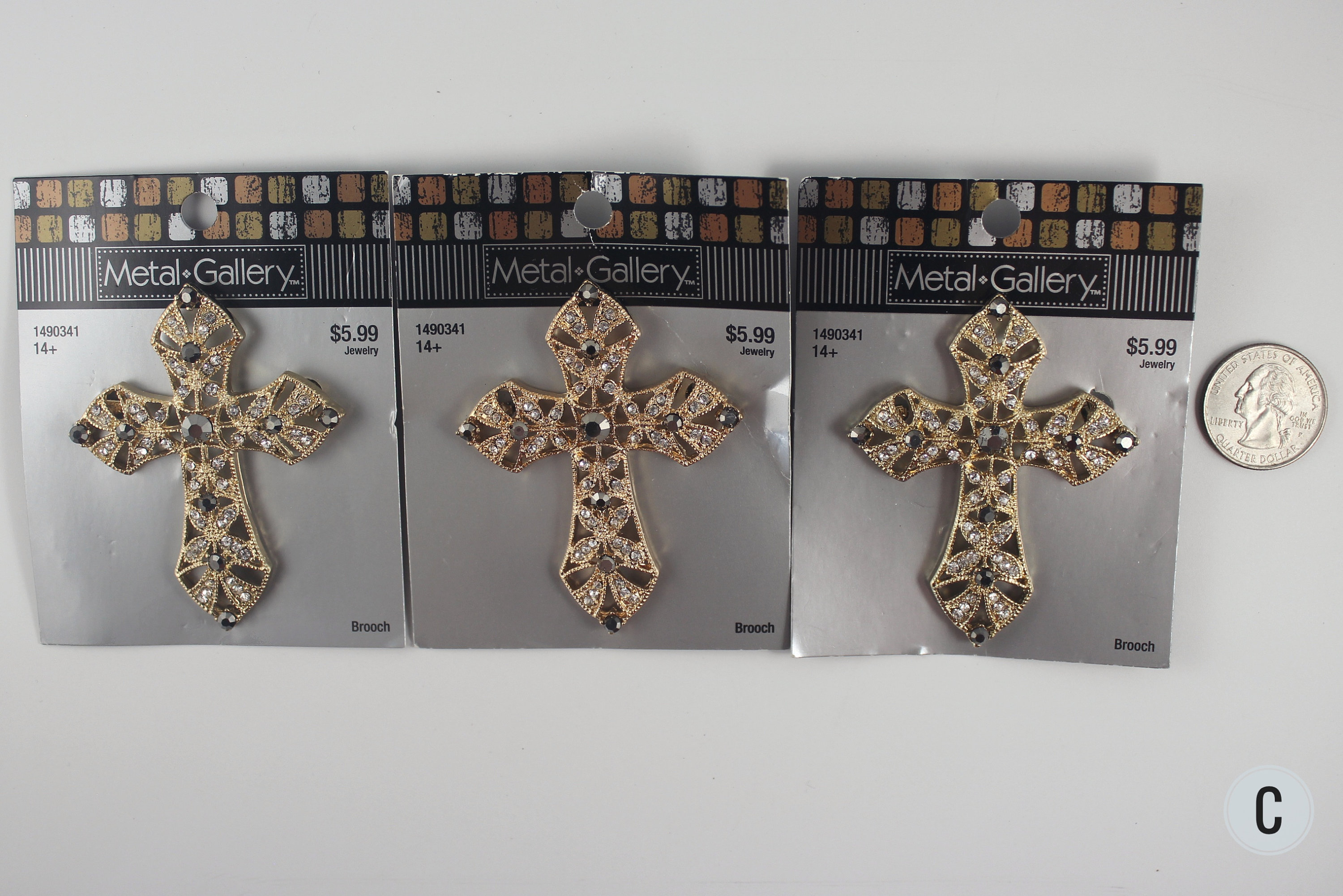 Assorted Sets of Rhinestone Pins and Brooches - Multiple Lots in This ...