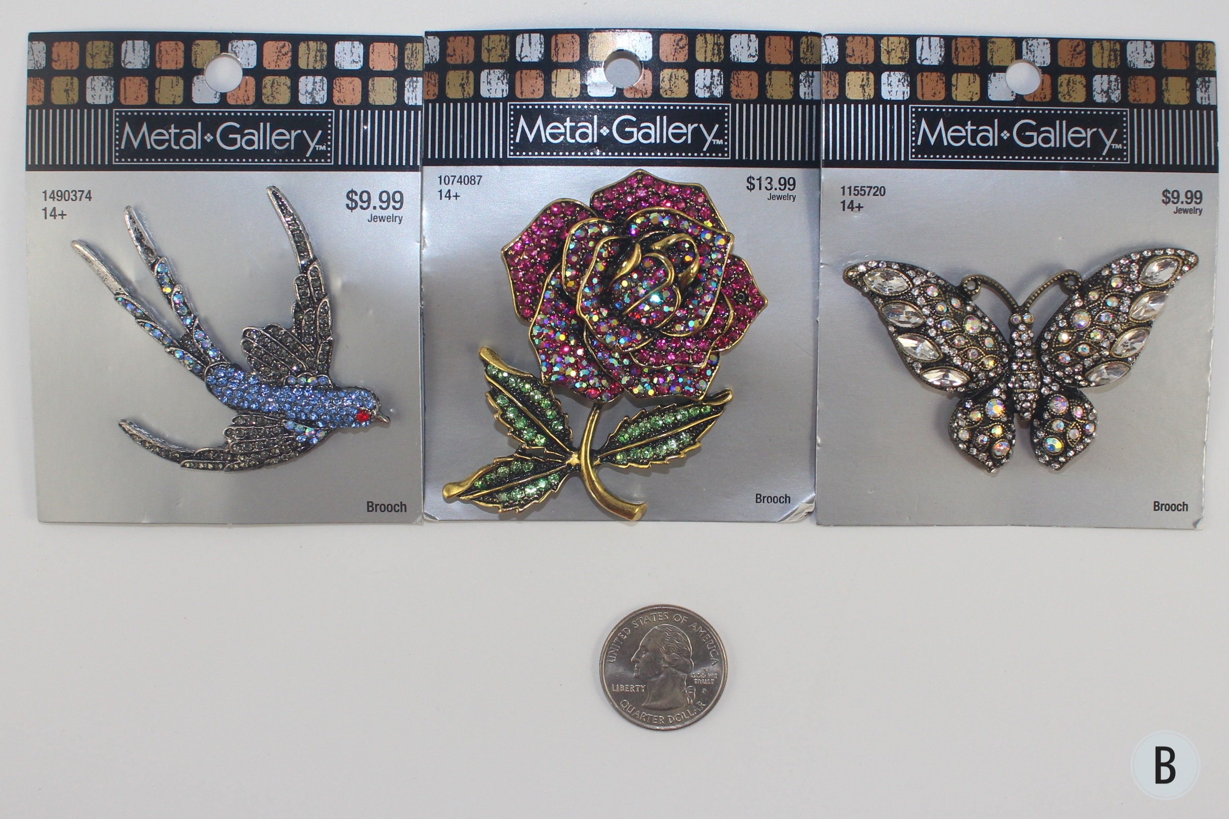 More Assorted Rhinestone Pins and Brooches Multiple Lots in This ...