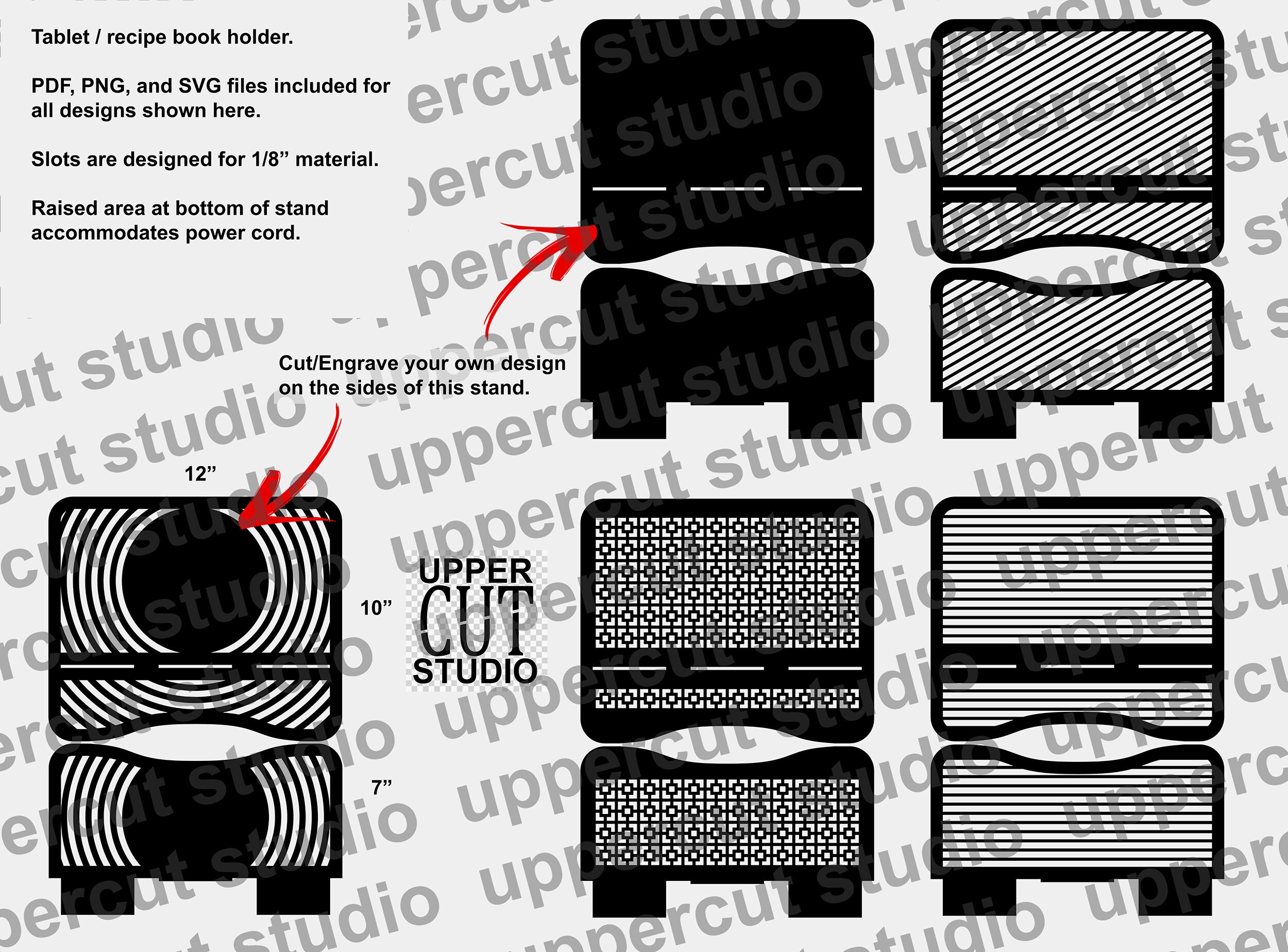 Tablet Stand SVG Files (5 Designs) - Etsy