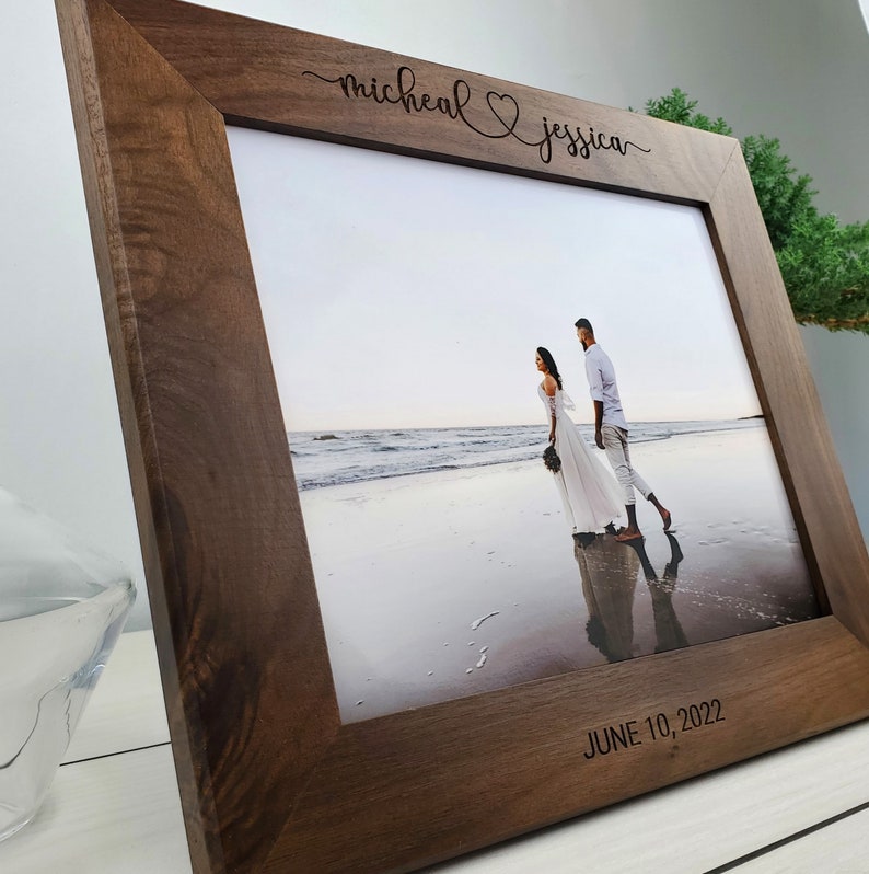 Custom Personalized Picture Frame, Custom Engraved Wood Photo Frame ...