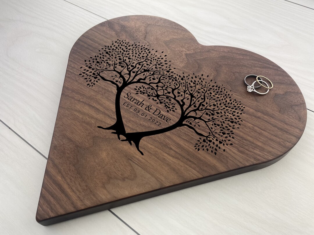 Personalized Heart Shaped Board, Engraved Heart Board, Heart Cut Out ...