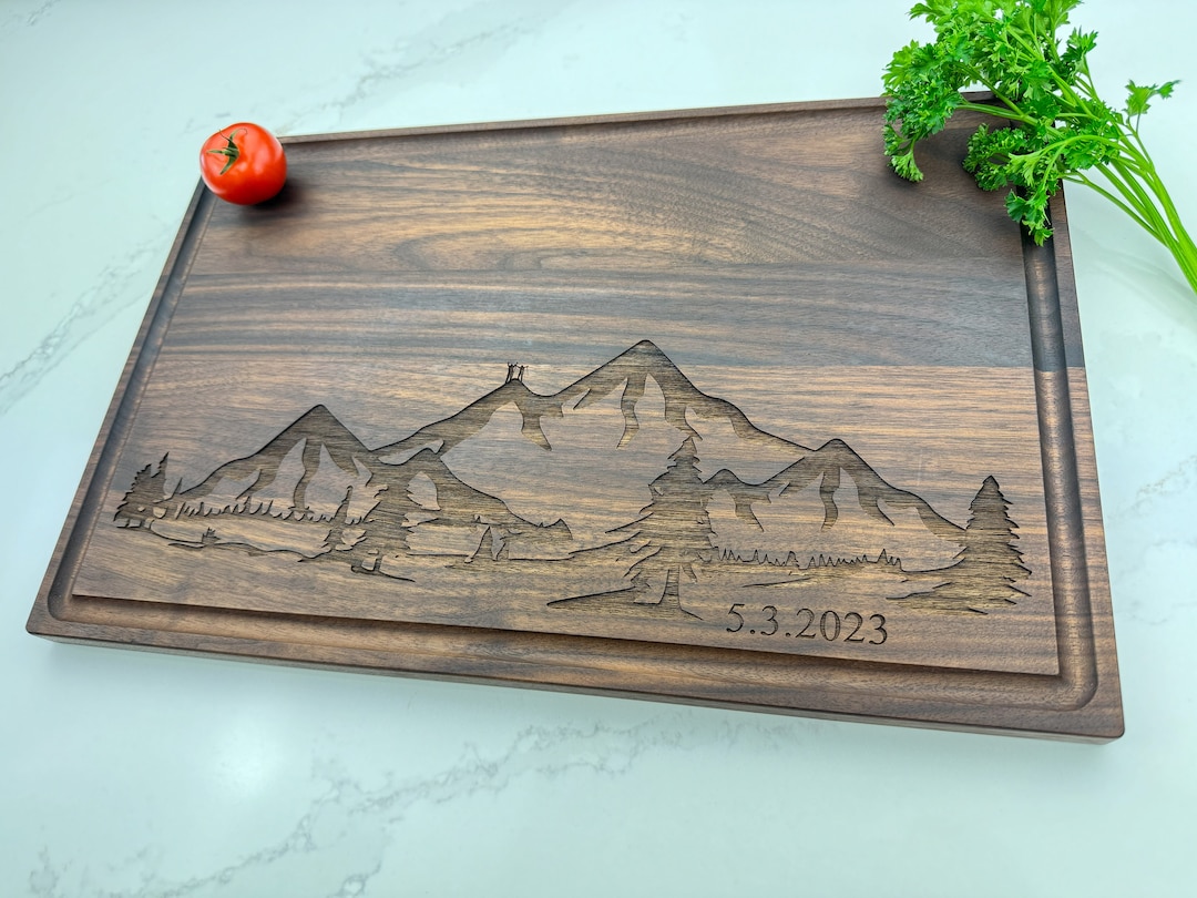 Personalized Cutting Board, Custom Cutting Board, Mountain View ...