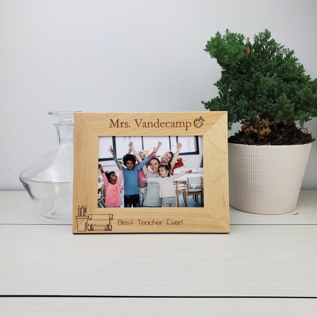 Custom Personalized Picture Frame, Custom Engraved Wood Photo Frame ...