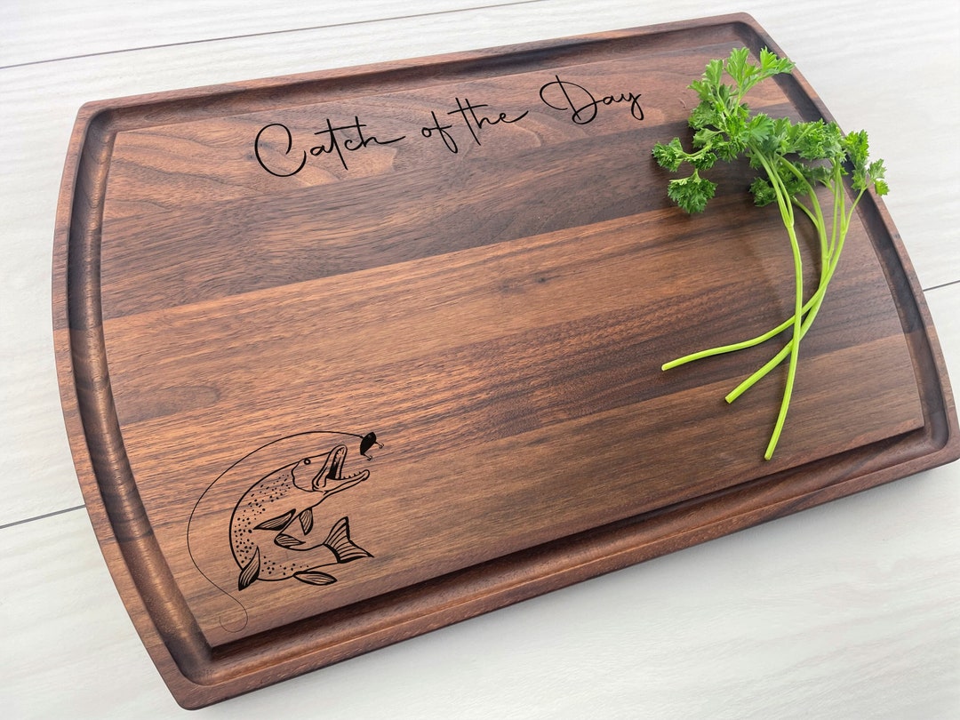 Personalized Cutting Board, Custom Cutting Board, Fishing, Fishing ...