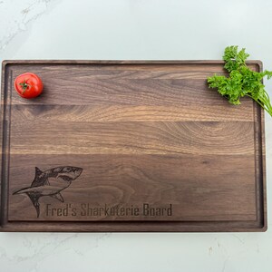 Personalized Cutting Board, Custom Cutting Board, Shark Gift, Shark ...