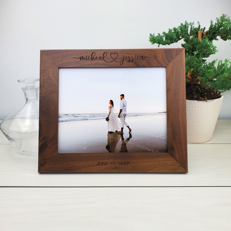 Custom Personalized Picture Frame, Custom Engraved Wood Photo Frame ...