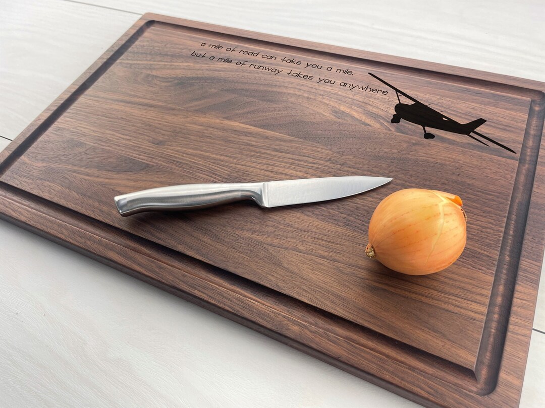 Personalized Cutting Board, Engraved Cutting Board, Airplane Design ...