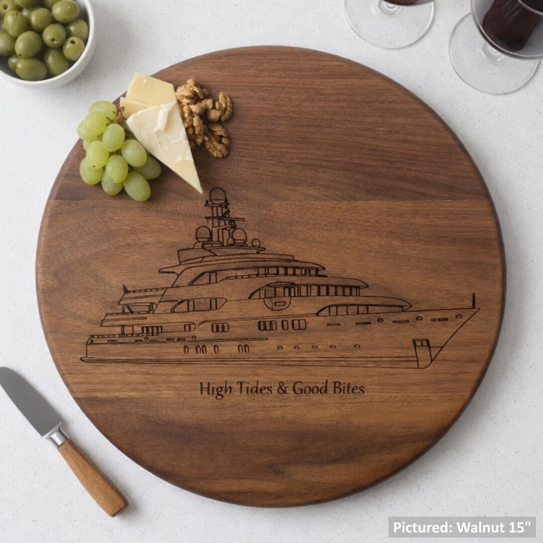 Personalized Boat Cutting Board, Custom Boat Portrait, Engraved ...