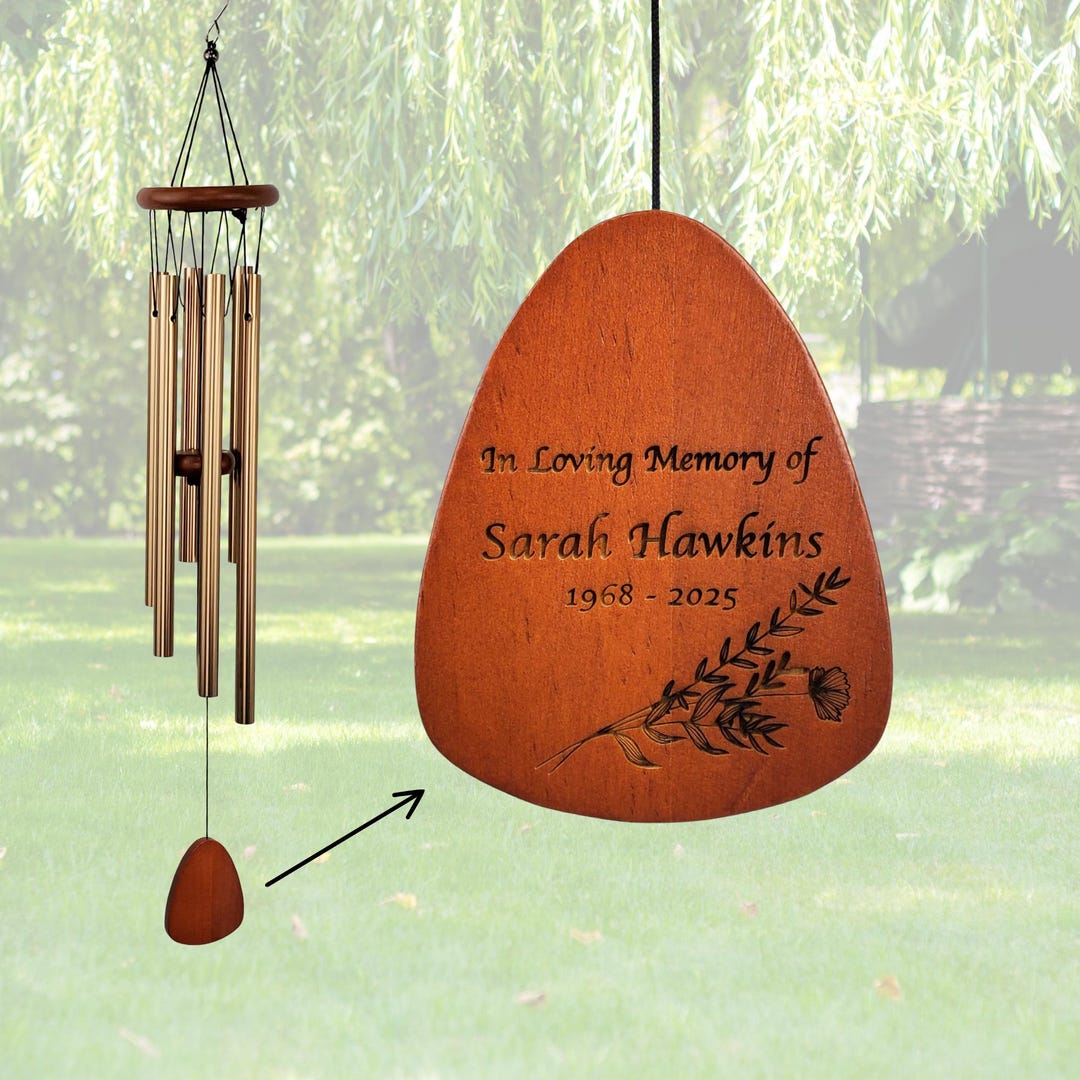 Custom Personalized Wind Chime, Memorial Wind Chime, Memorial Gift ...