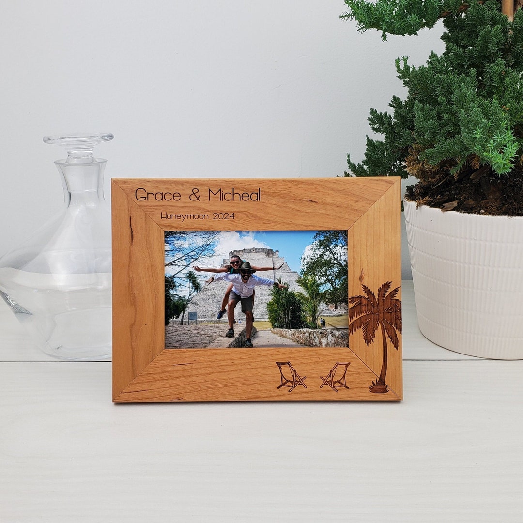 Custom Personalized Picture Frame, Custom Engraved Wood Photo Frame ...