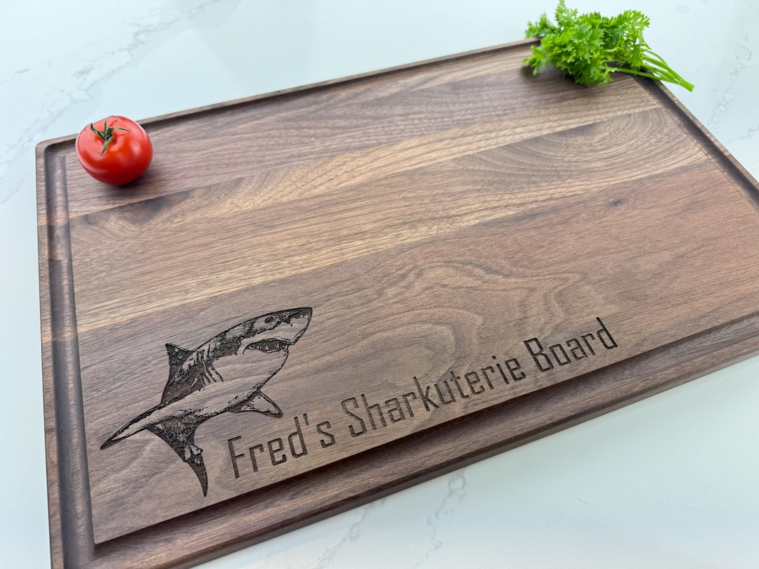 Personalized Cutting Board, Custom Cutting Board, Shark Gift, Shark ...