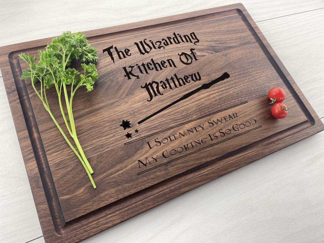 Personalized Cutting Board, Engraved Cutting Board, Wizard Board, Magic ...