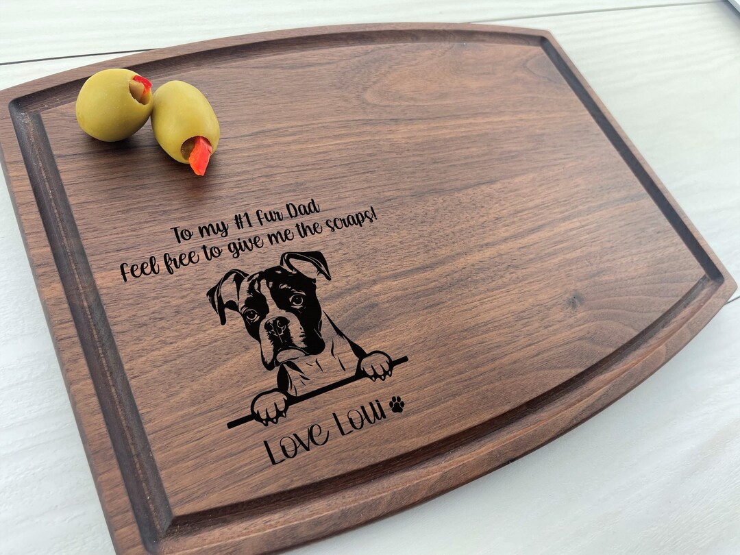 Personalized Engraved Cutting Board, Boxer, Dog Board, Dog Dad, Dog Mom ...