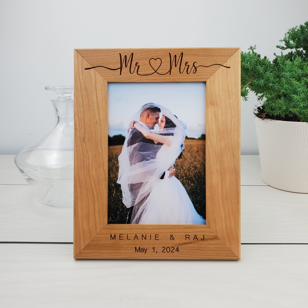 Custom Personalized Picture Frame, Custom Engraved Wood Photo Frame ...