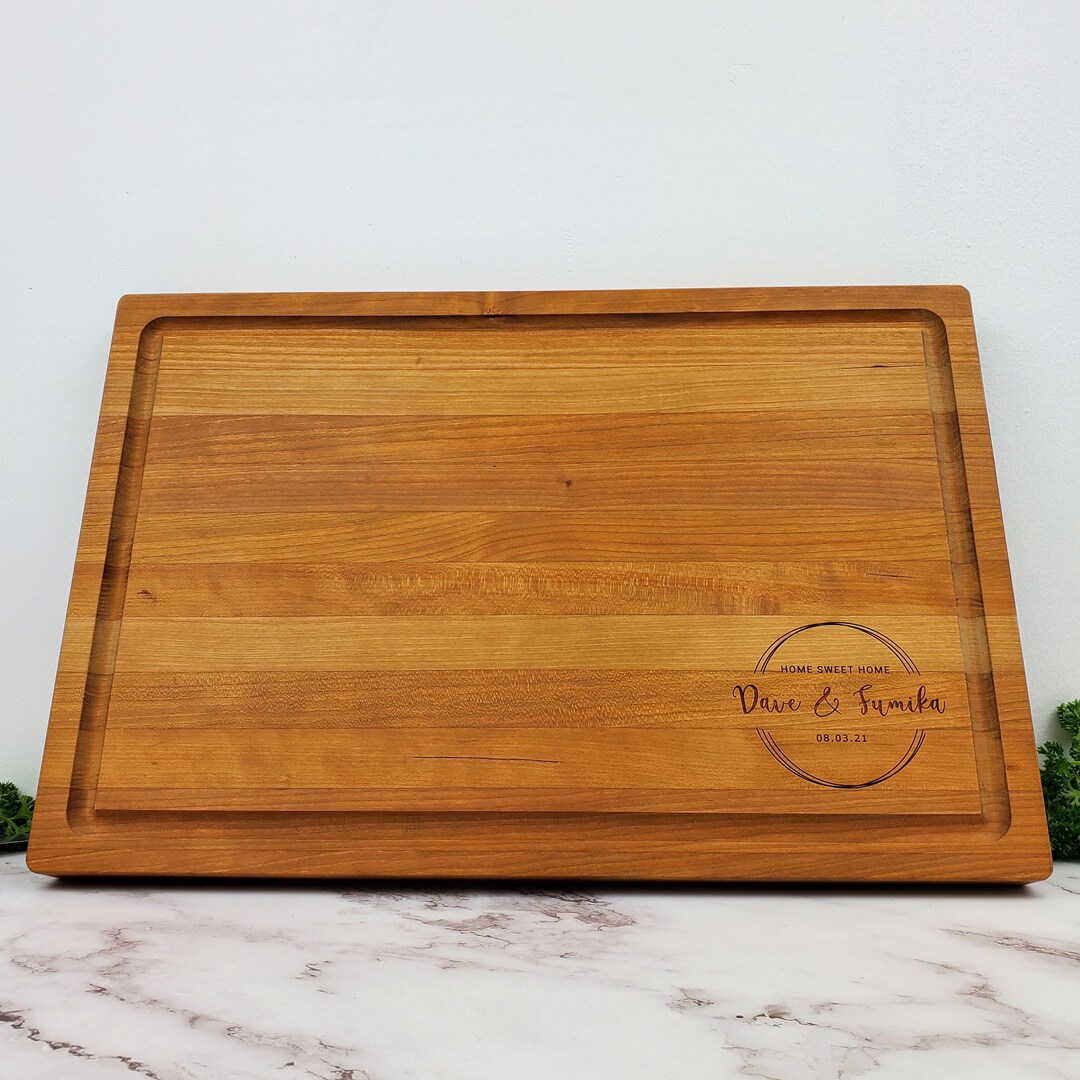 Personalized Butcher Block Cutting Board, Engraved Butcher Block ...