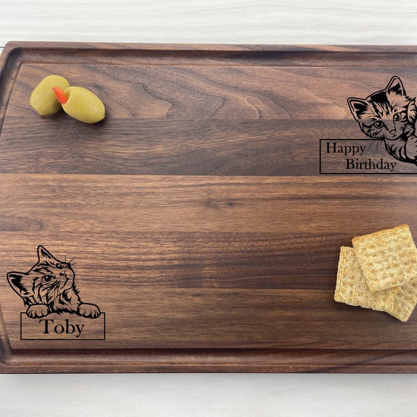 Cat Cutting Board - Etsy