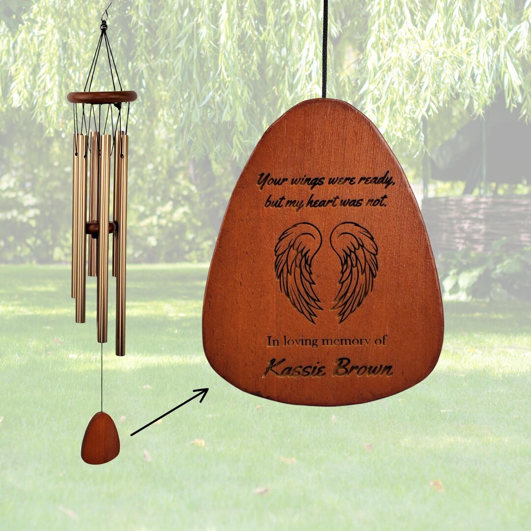 Custom Personalized Wind Chime, Memorial Wind Chime, Bereavement Gift ...