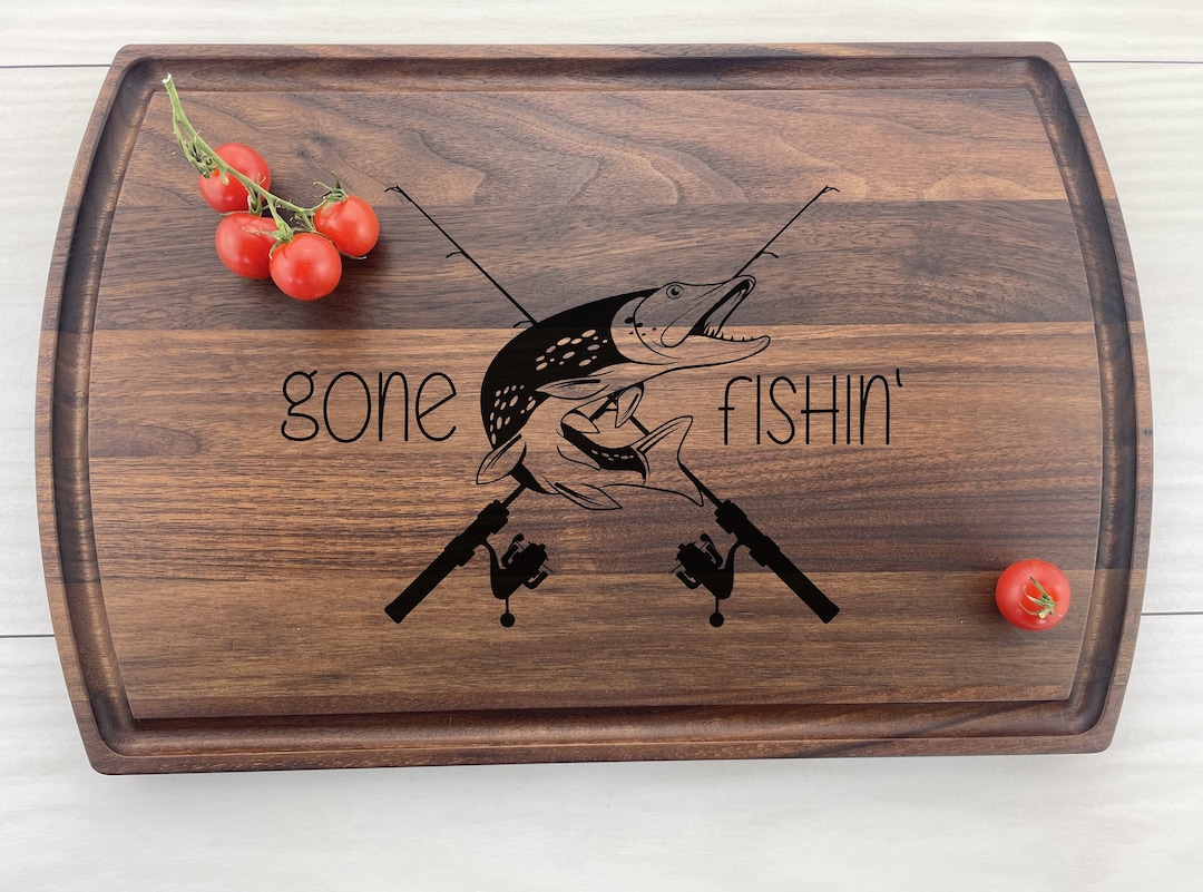 Personalized Cutting Board, Custom Cutting Board, Fishing, Retirement ...