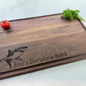 Personalized Cutting Board, Custom Cutting Board, Shark Gift, Shark ...