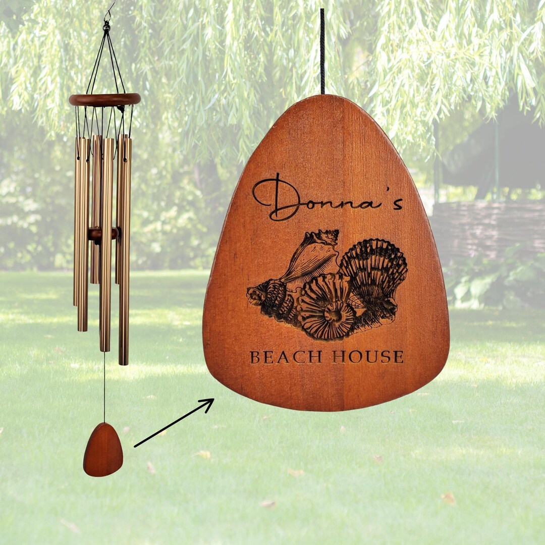 Custom Wind Chime, Personalized Wind Chime, Beach House Gifts, Beach ...