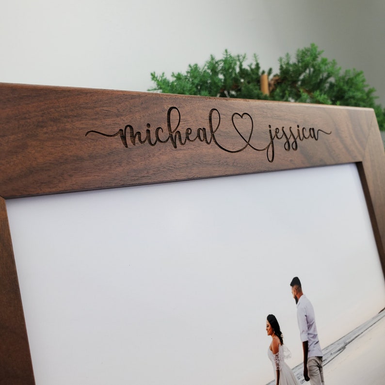 Custom Personalized Picture Frame, Custom Engraved Wood Photo Frame ...