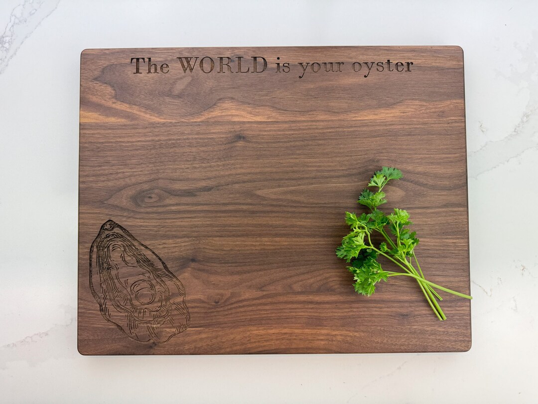 Personalized Cutting Board, Custom Cutting Board, Oyster Plate, Beach ...