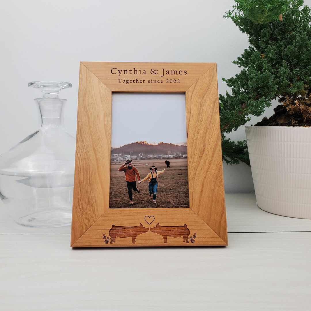 Custom Personalized Picture Frame, Custom Engraved Wood Photo Frame ...