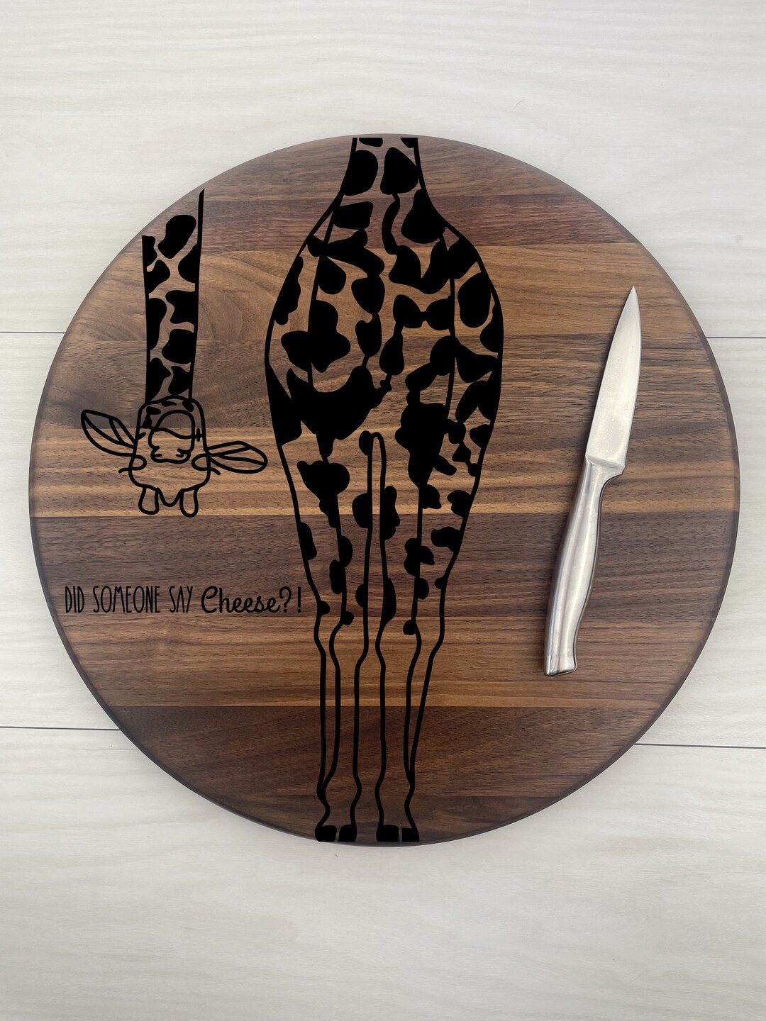 Personalized Circular Cutting Board, Engraved Round Cutting Board ...