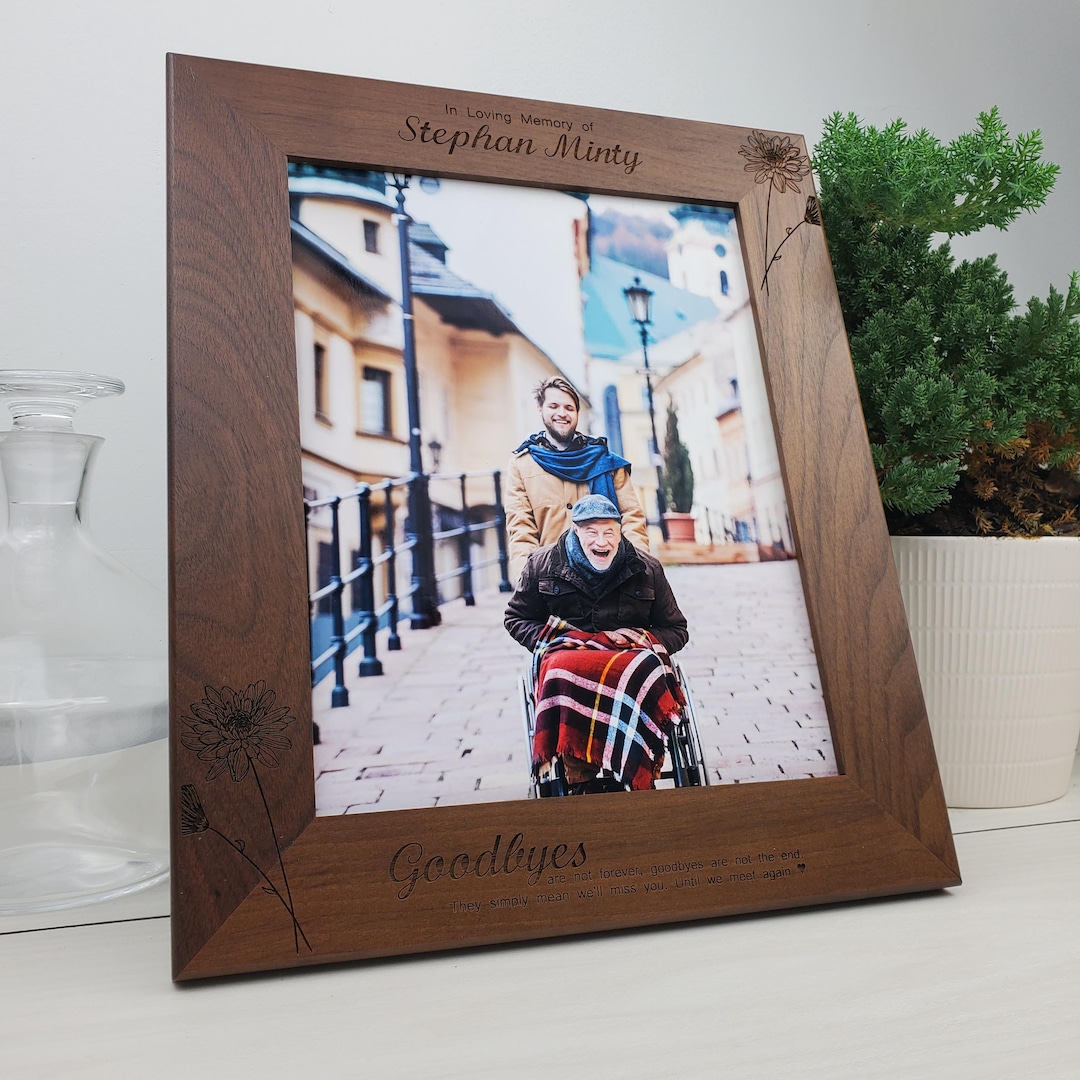 Custom Personalized Picture Frame, Custom Engraved Wood Photo Frame, in ...