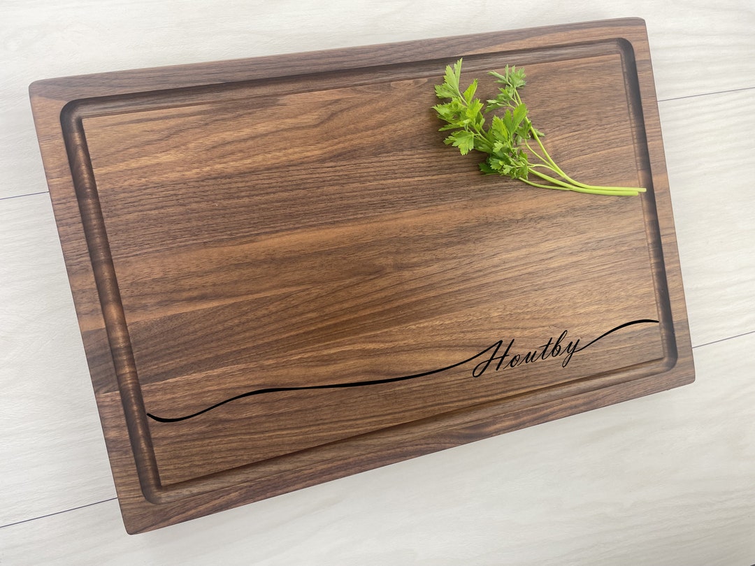 Personalized Butcher Block Cutting Board, Engraved Butcher Block ...