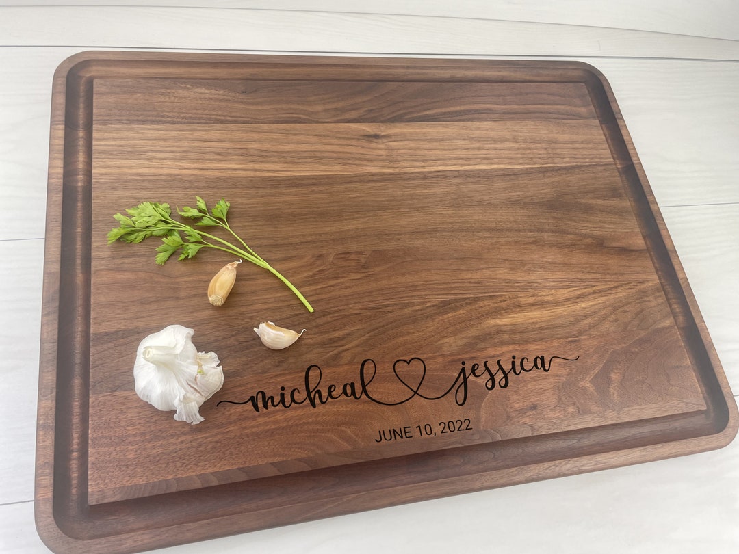 Personalized Butcher Block Cutting Board, Engraved Butcher Block ...