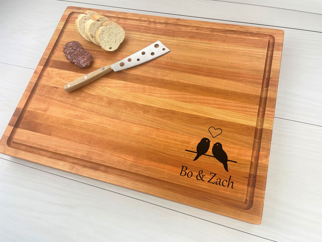 Personalized Butcher Block Cutting Board, Engraved Butcher Block, Love ...