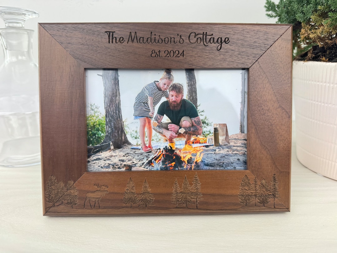 Custom Personalized Picture Frame, Custom Engraved Wood Photo Frame ...