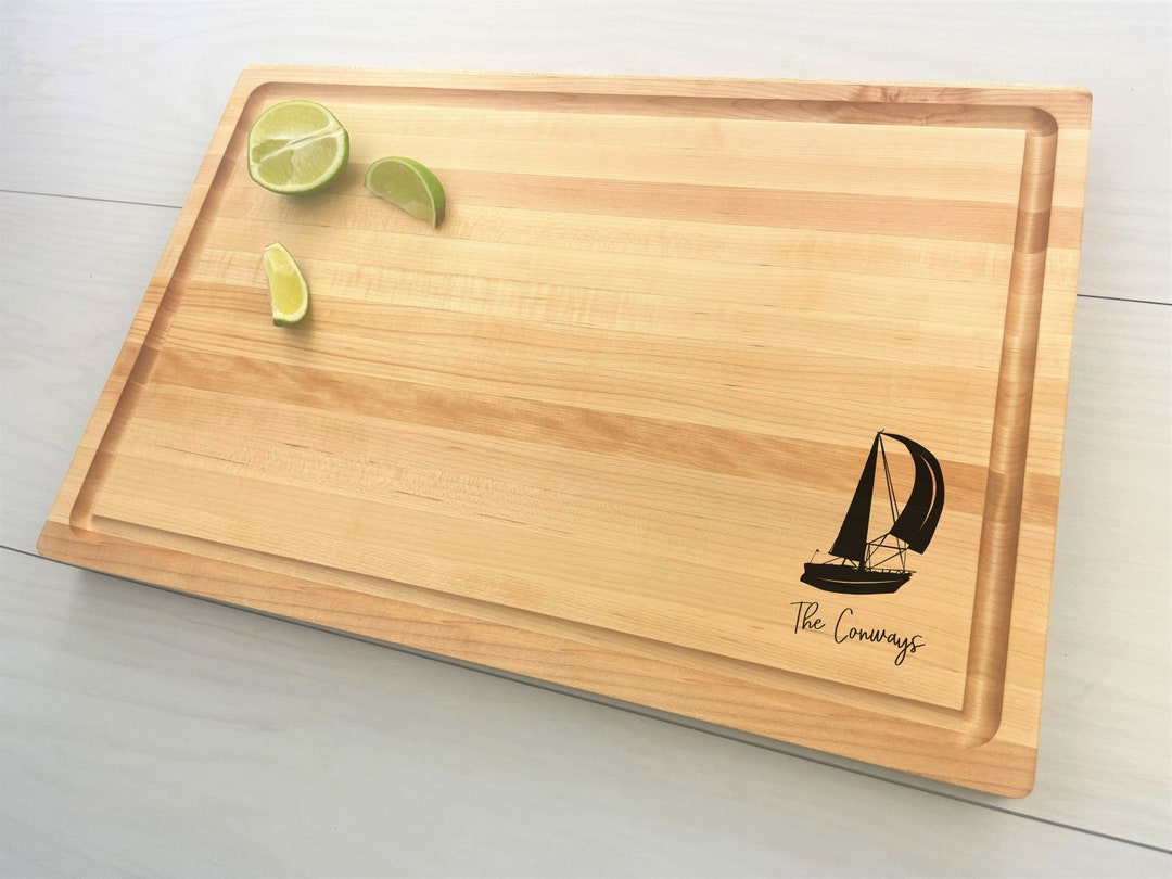 Personalized Butcher Block Cutting Board, Engraved Butcher Block ...