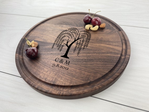 Personalized Circular Cutting Board Engraved Round Cutting - Etsy