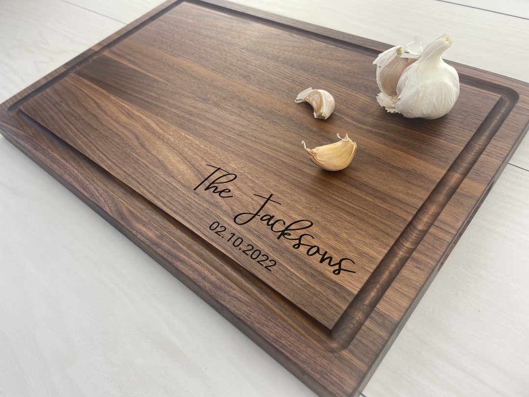 Personalized Butcher Block Cutting Board, Engraved Butcher Block ...