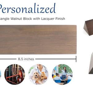 Personalized Wood Desk Block, Custom Engraved Desk Name Plate, Desk ...
