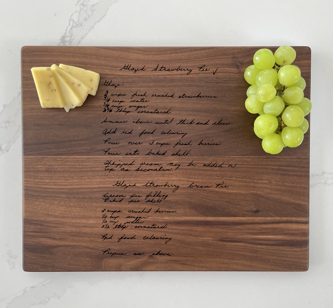 Personalized Recipe Cutting Board, Engraved Recipe, Mothers Day, Family ...