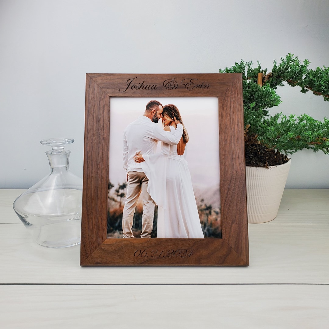 Custom Personalized Picture Frame, Custom Engraved Wood Photo Frame ...