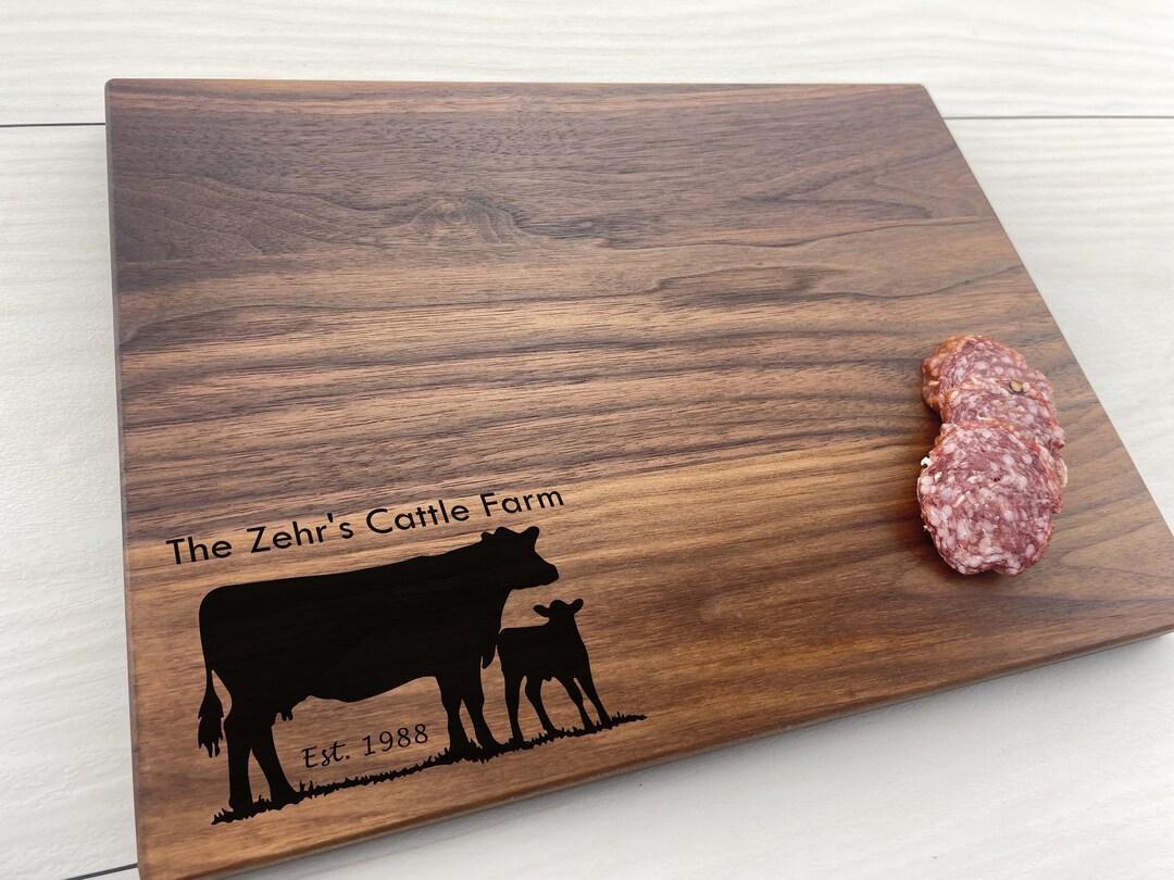 Personalized Cutting Board, Farmer, Cattle Farm, Farmers Gift, Ranch ...